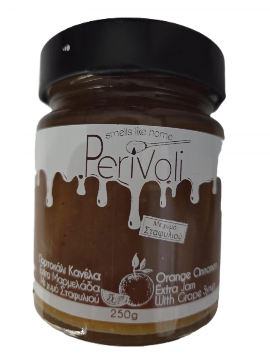 Orange,cinammon extra jam with grape syrup- Perivoli - Spoon sweets & jams